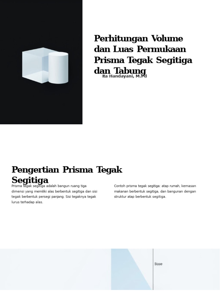 9. Perhitungan Volume Dan Luas Permukaan Prisma Tegak Segitiga Dan ...