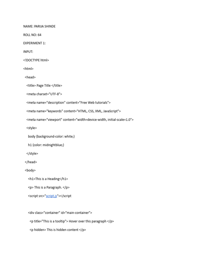 WCN 1 | PDF | Html | Software Engineering