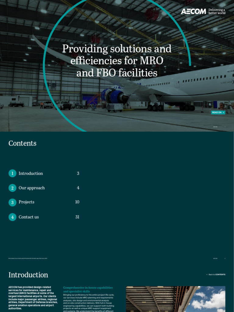 AECOM Aviation MRO FBO Facilities | PDF | Aerospace | Civil Aviation