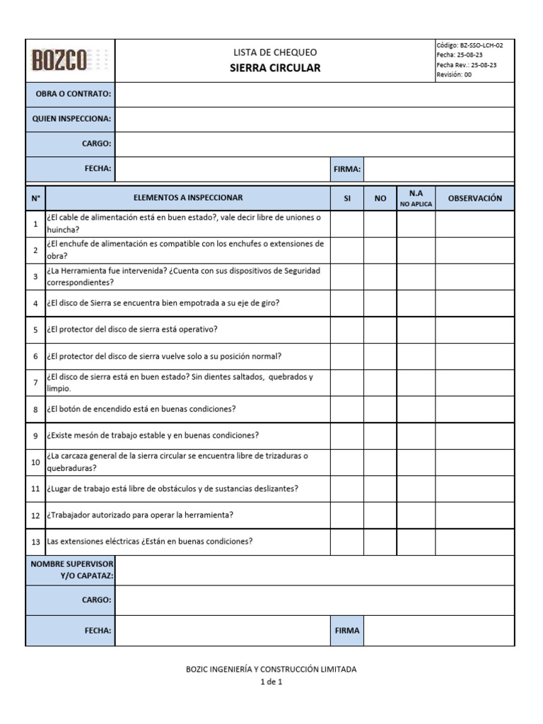 BZ-SSO-LCH-02 - L.ch Sierra Circular Rev.00 (1) | PDF