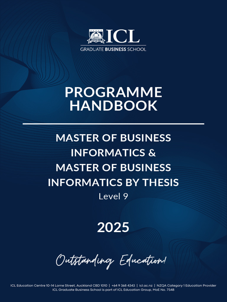 Master of Business Informatics Handbook 2025 | PDF | Academic Degree ...