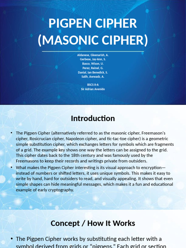 Understanding the Masonic Pigpen Cipher | PDF | Encryption | Cipher