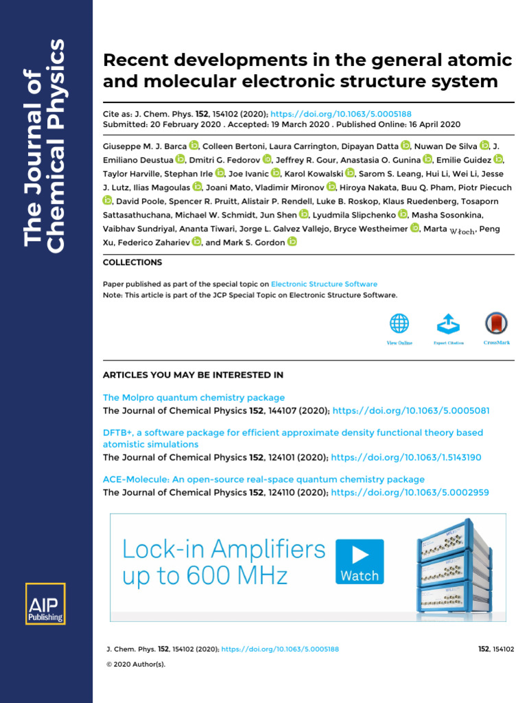 Recent Developments in The General Atomic and Molecular Electronic ...