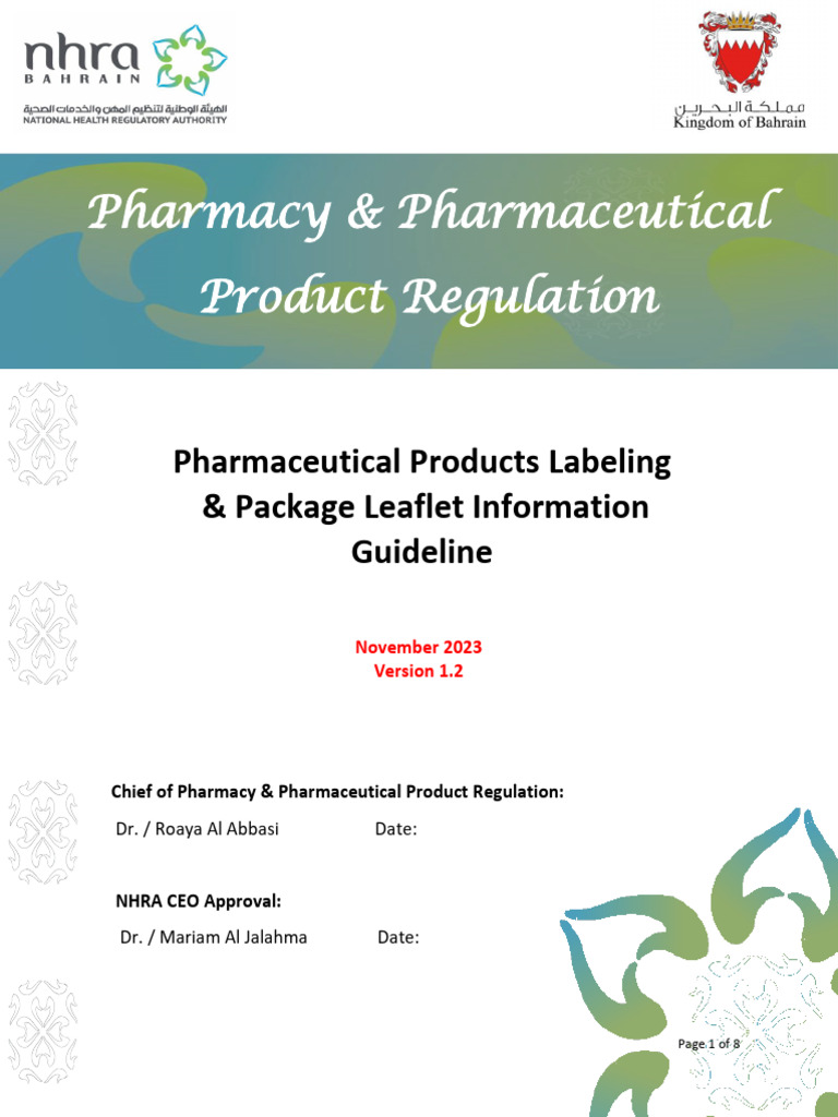 Pharmaceutical Labeling Guidelines 2023 | PDF | Barcode ...