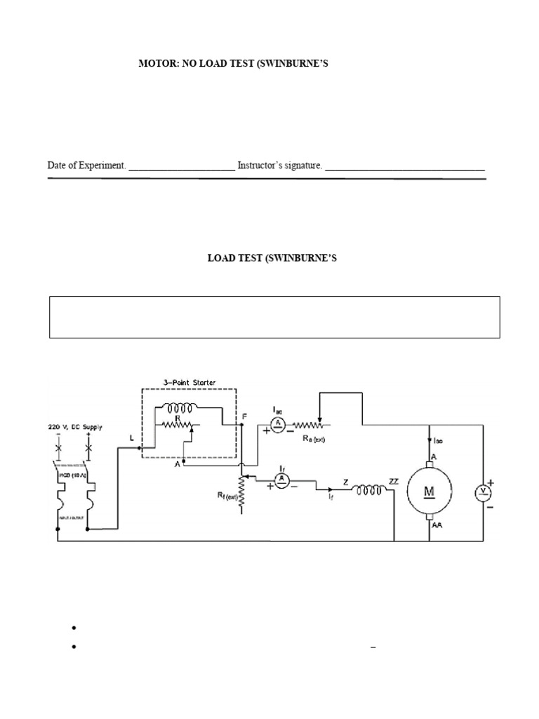 DC Shunt Motor No Load Test & Speed Control | PDF | Electric Generator ...