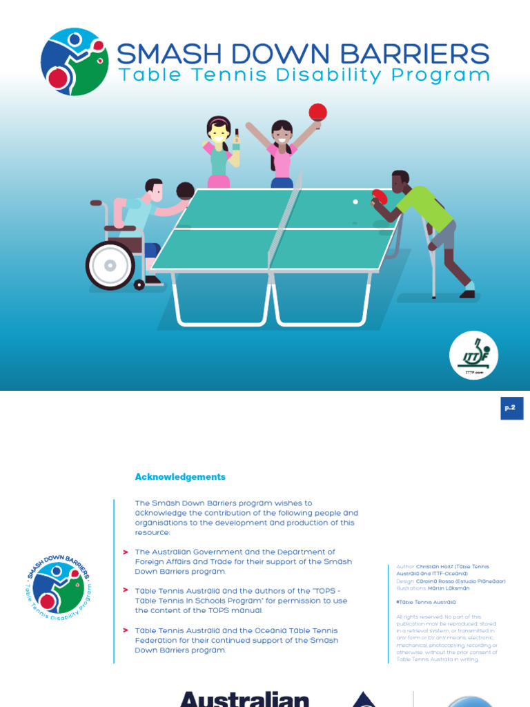 Smash Down Barriers Program Manual | PDF | Table Tennis | Ball Games