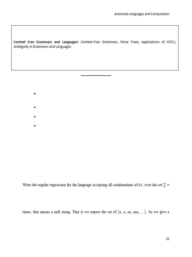 Toc Unit Ii | PDF | Syntax | Linguistics