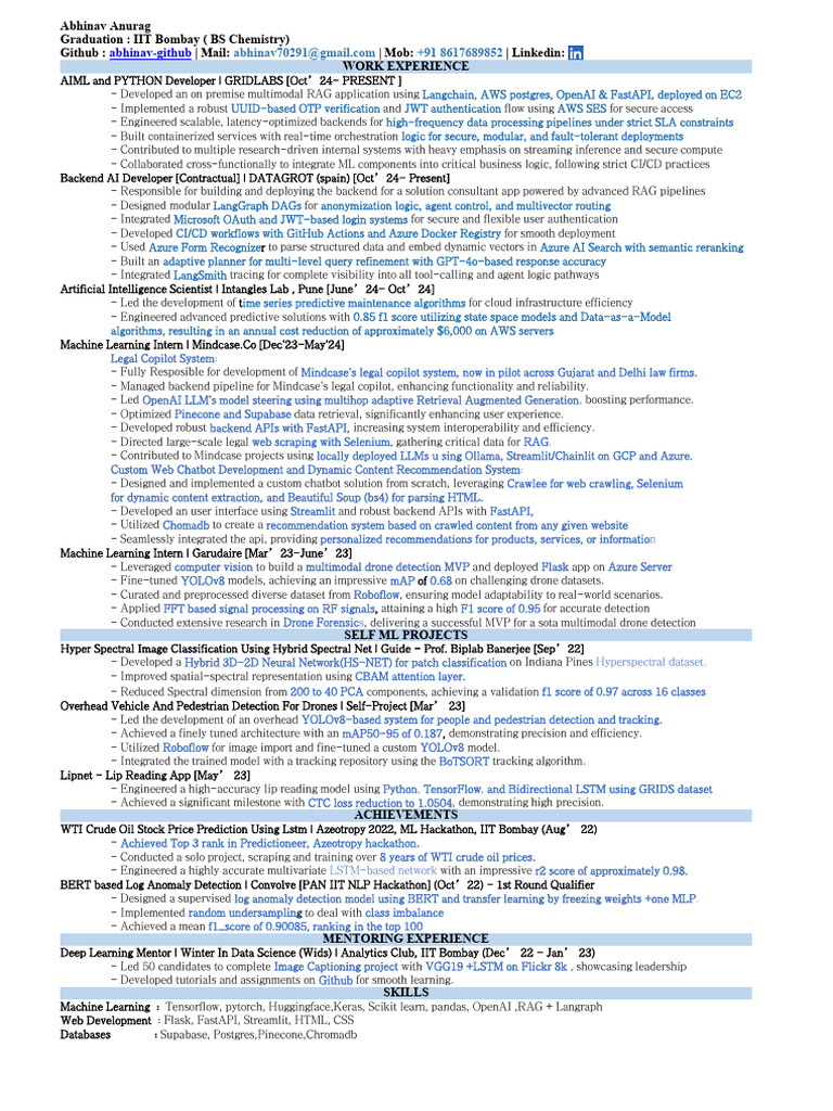 Abhinav Portfolio | PDF | Microsoft Azure | Artificial Intelligence