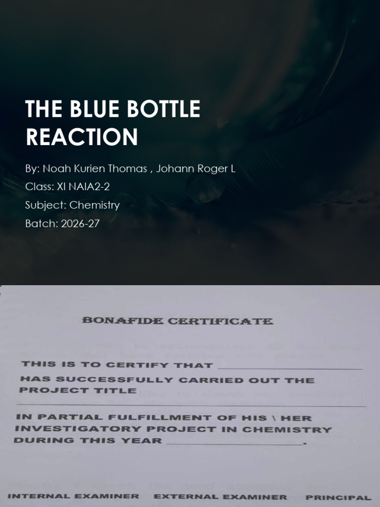 Blue Bottle Reaction Experiment Guide | PDF | Physical Sciences ...