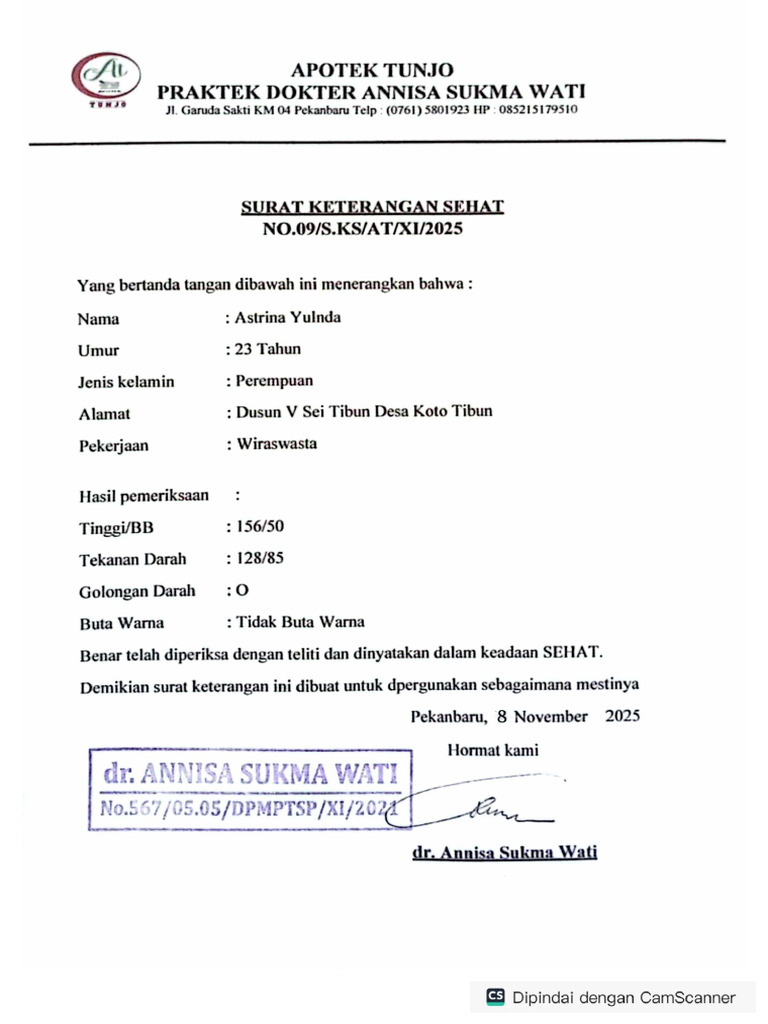 Surat Sehat | PDF
