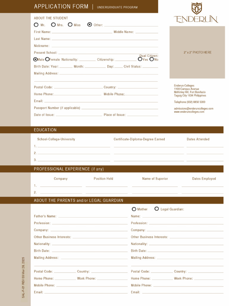 College Application Form | PDF