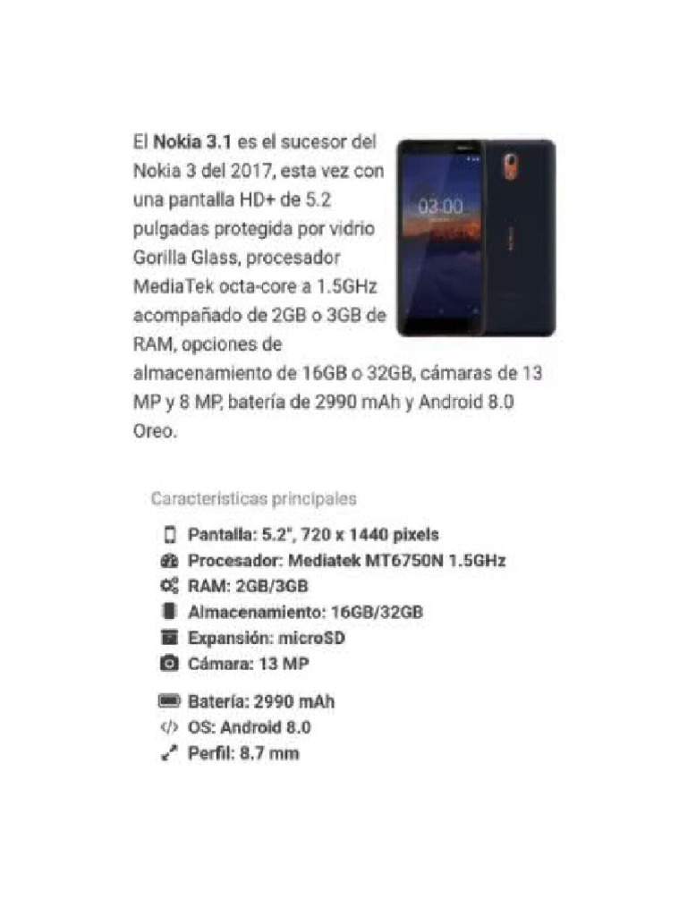 Nokia 3.1 Plus | PDF