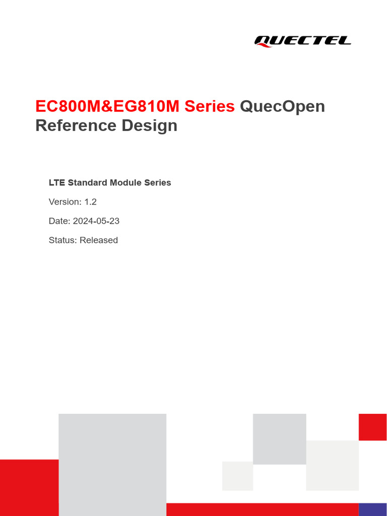 Quectel EC800M&EG810M Series QuecOpen Reference Design V1.2 | PDF | Copyright | Resistor