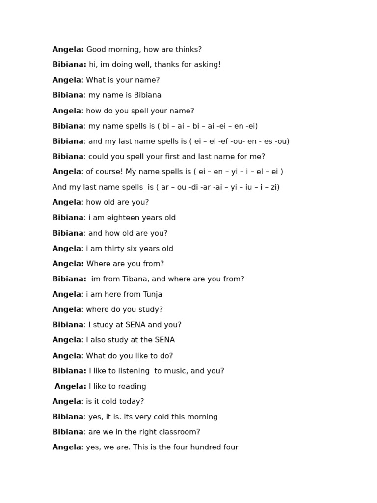 English Conversation Practice Transcript | PDF