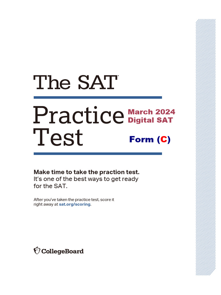 Dsat Mar 2024 (C) - M - No Ans | PDF | Function (Mathematics) | Temperature