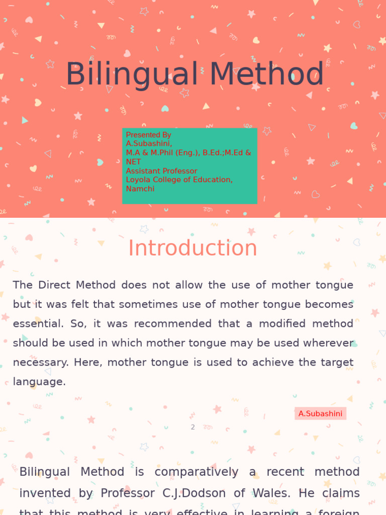 Bilingual Method | PDF | Multilingualism | English Language