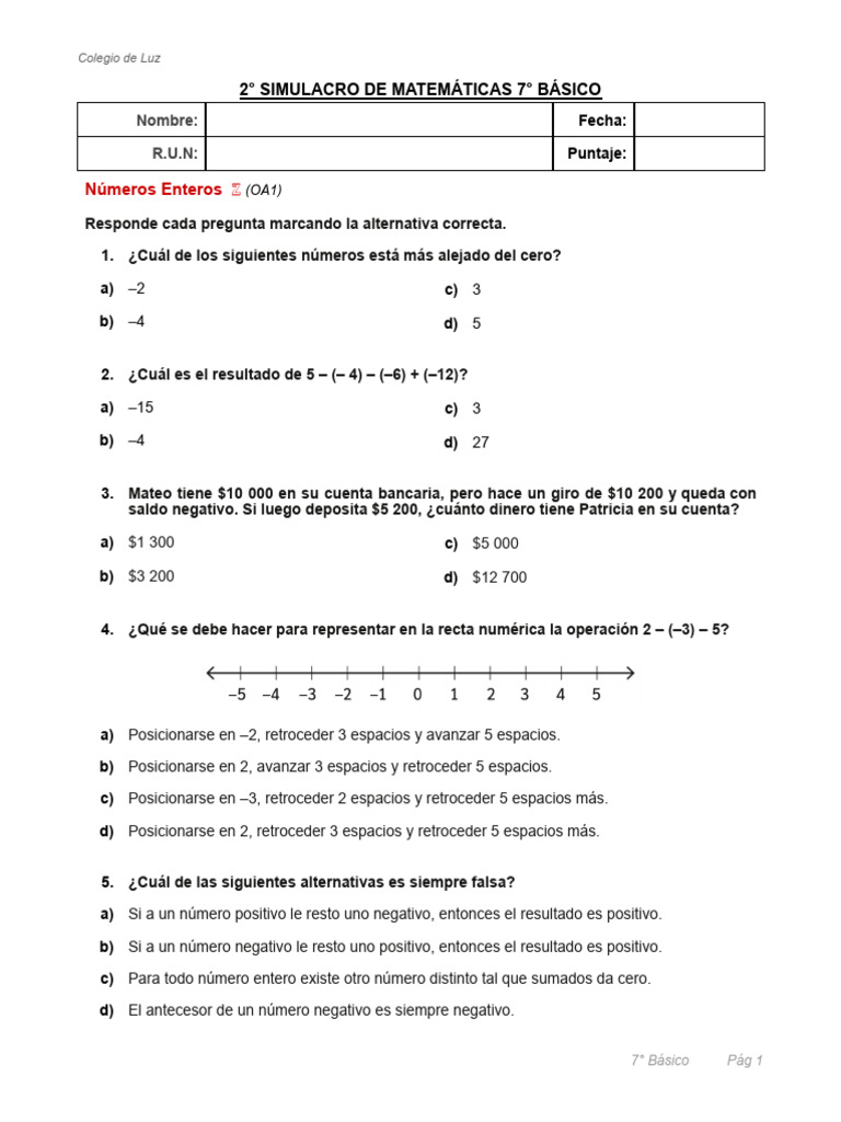 7° Matemáticas | PDF | Matemática Elemental | Matemáticas