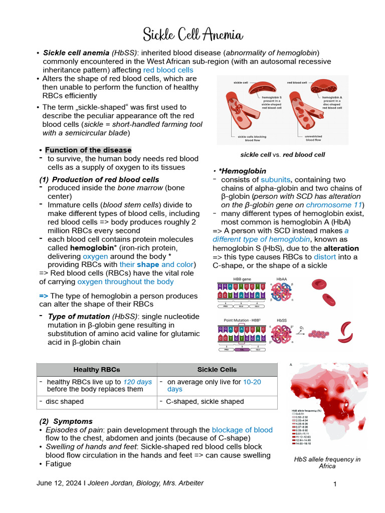 Understanding Sickle Cell Anemia | PDF | Hematology | Blood