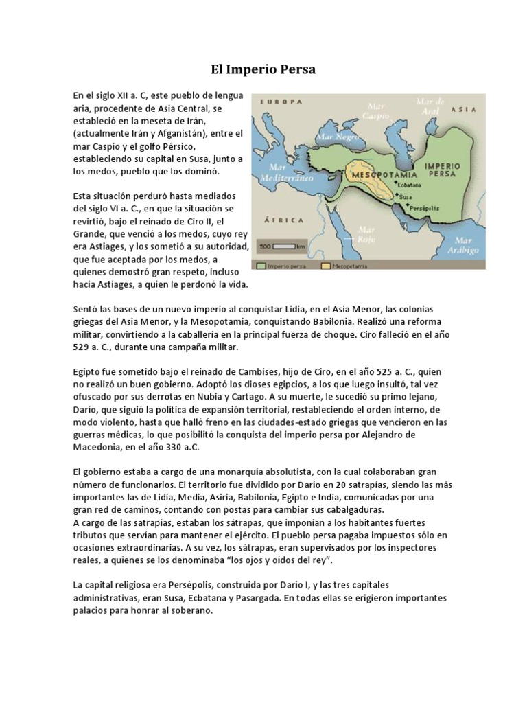 El Imperio Persa y Medo | PDF | Imperio aqueménida | Ciro el Grande