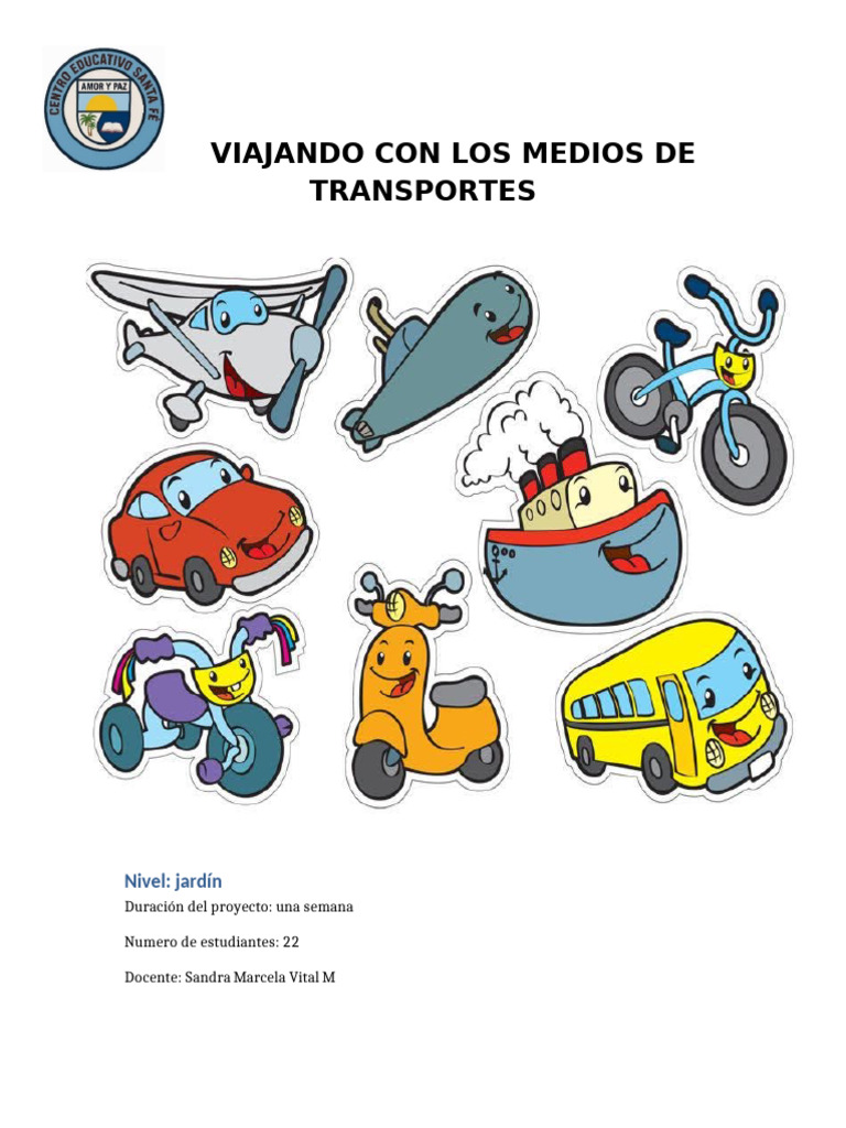 Medios de Transportes | PDF | Transporte | Educación de la primera infancia