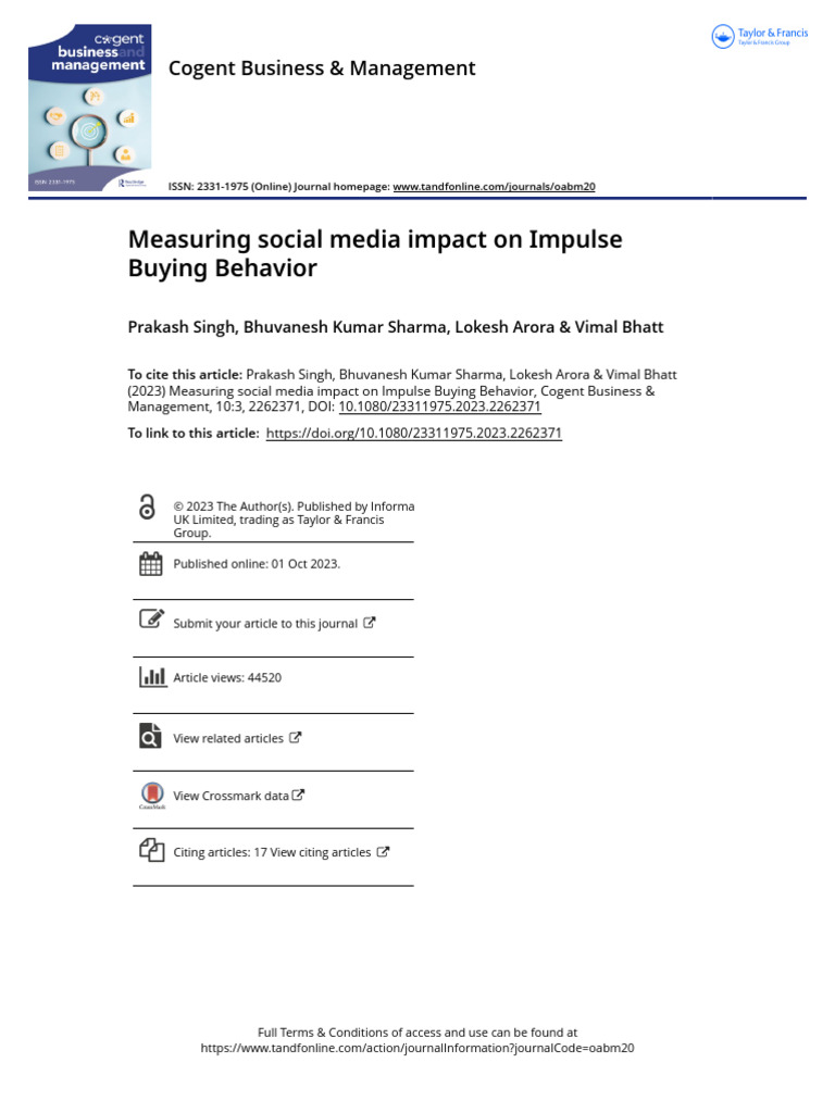 Social Media's Role in Impulse Buying | PDF | Behavior | Consumer Behaviour