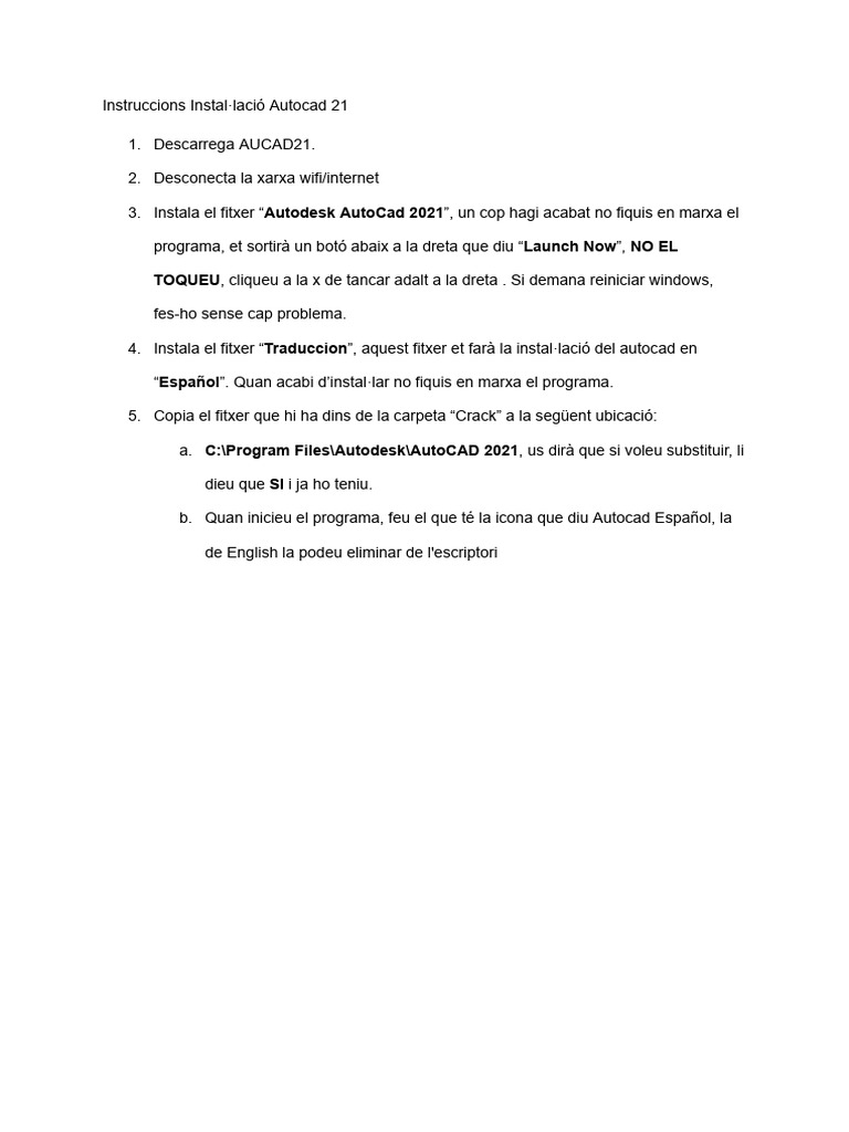 Instruccions Instal Lació | PDF