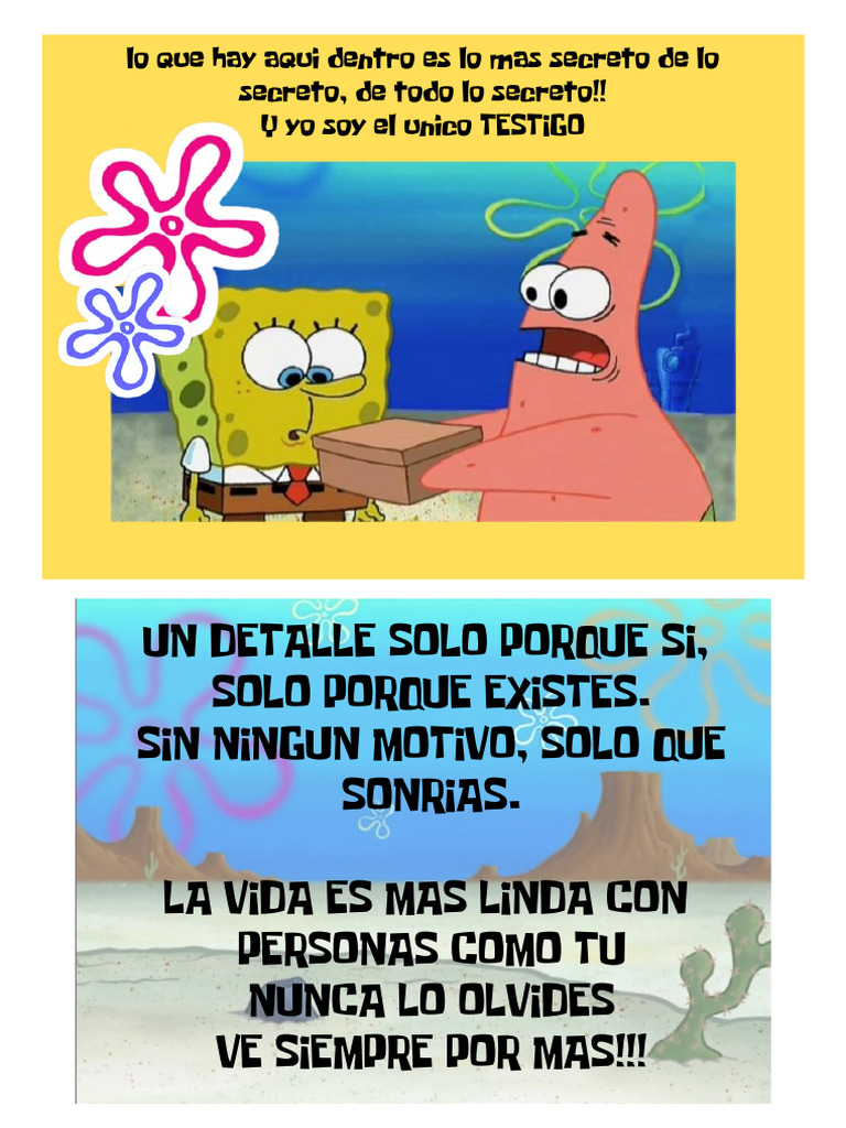 Bob Esponja Tabloide Couche Cartulina | PDF