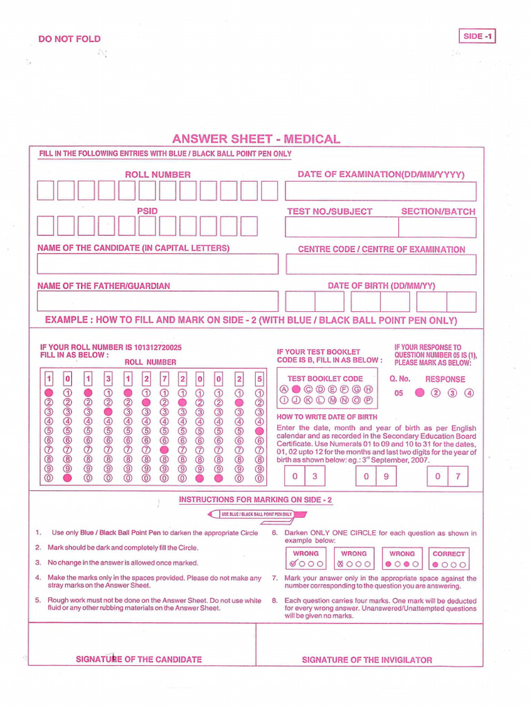 Omr - Sheet | PDF