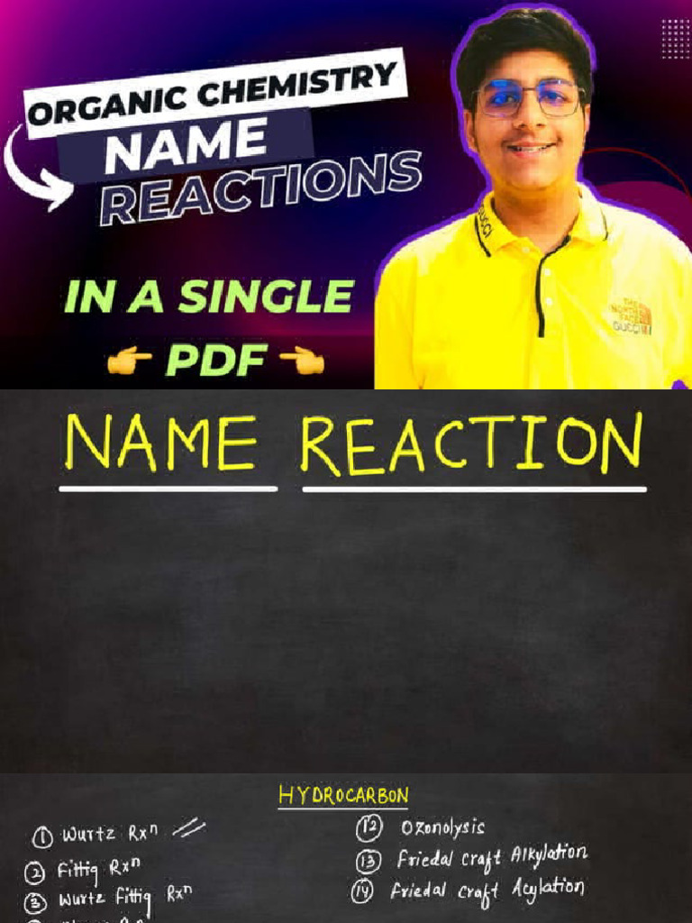 All Name Reactions Class 11 12 PDF 264701428 | PDF