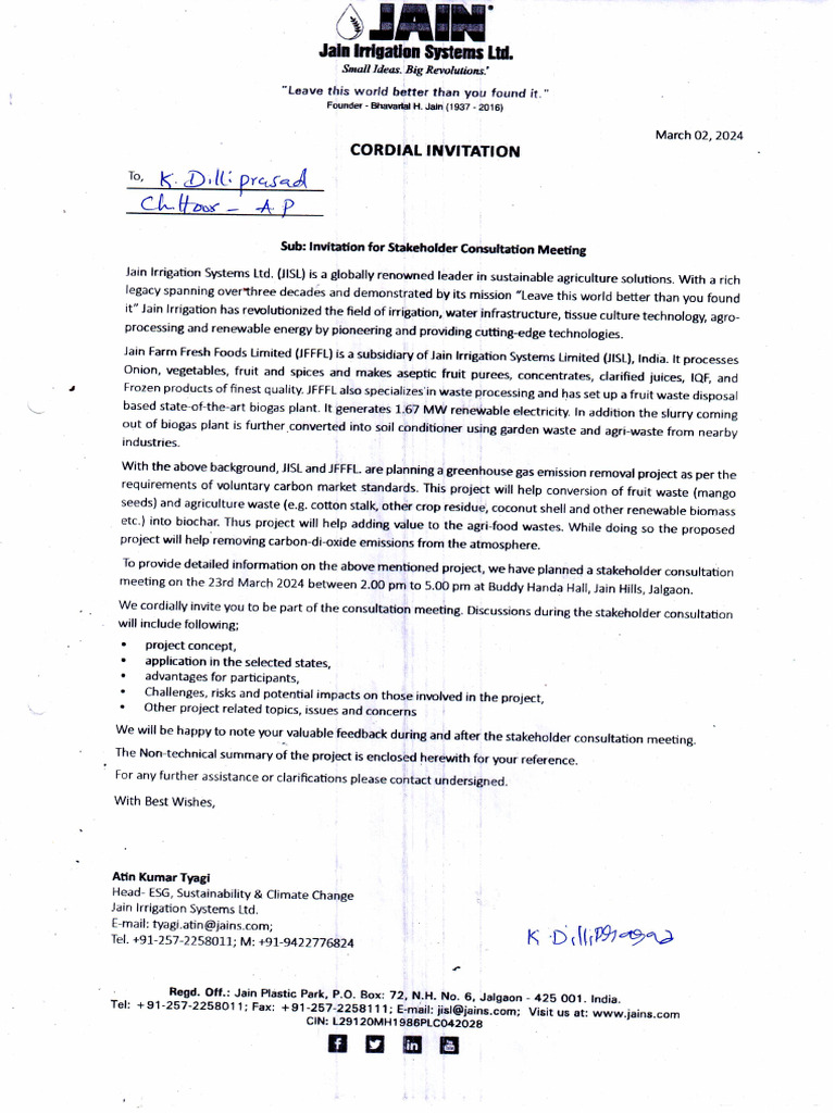 Biochar Project LSC Hard Copy Invitation Letters - Combined | PDF