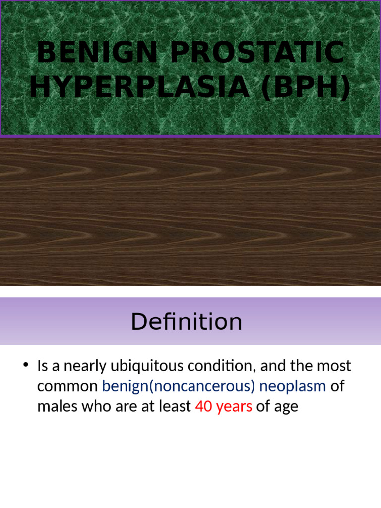 Benign Prostatic Hyperplasia (BPH) | PDF | Prostate | Clinical Medicine