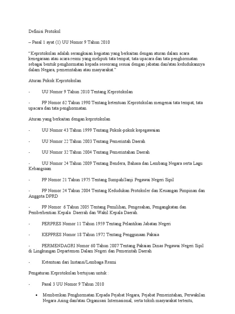 Definisi Protokol | PDF