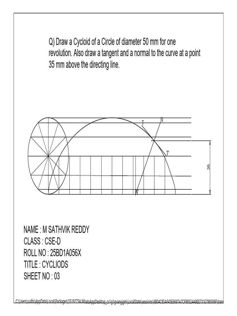 Cycloids 1 Merged | PDF | Circle | Euclidean Plane Geometry