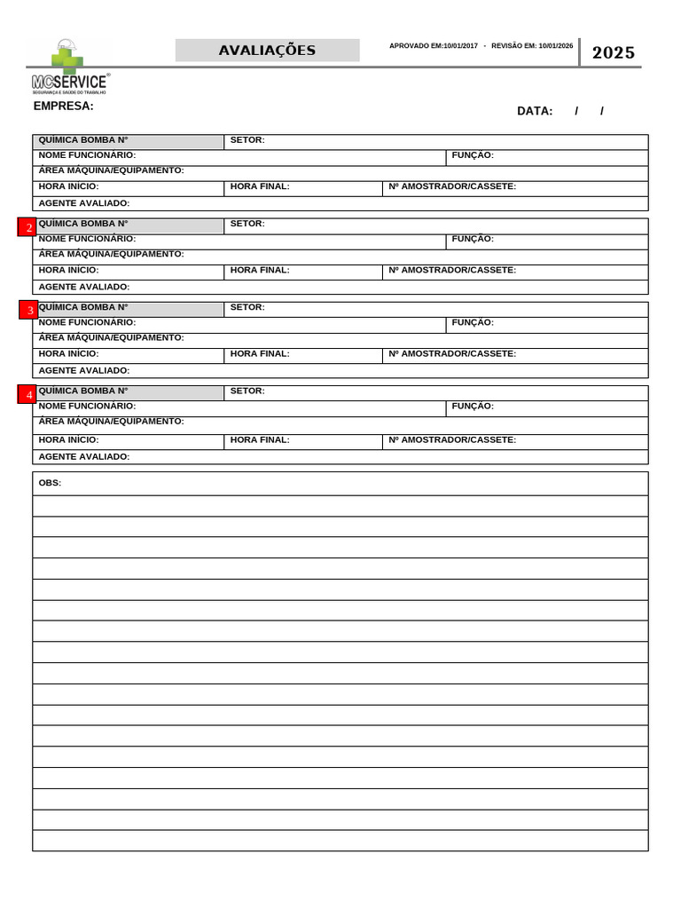 Check List Avaliação Quimica 2025 | PDF