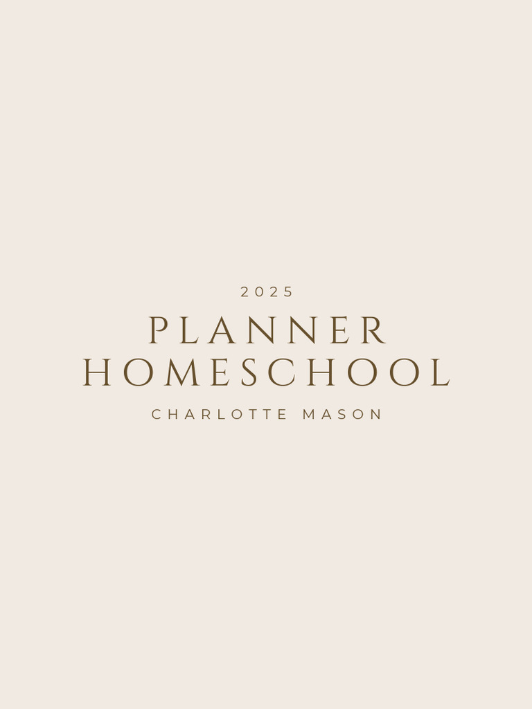 Planner Charlotte Mason 2025 | PDF | Poesia | Geografia