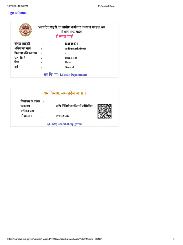 E Sambal Card | PDF