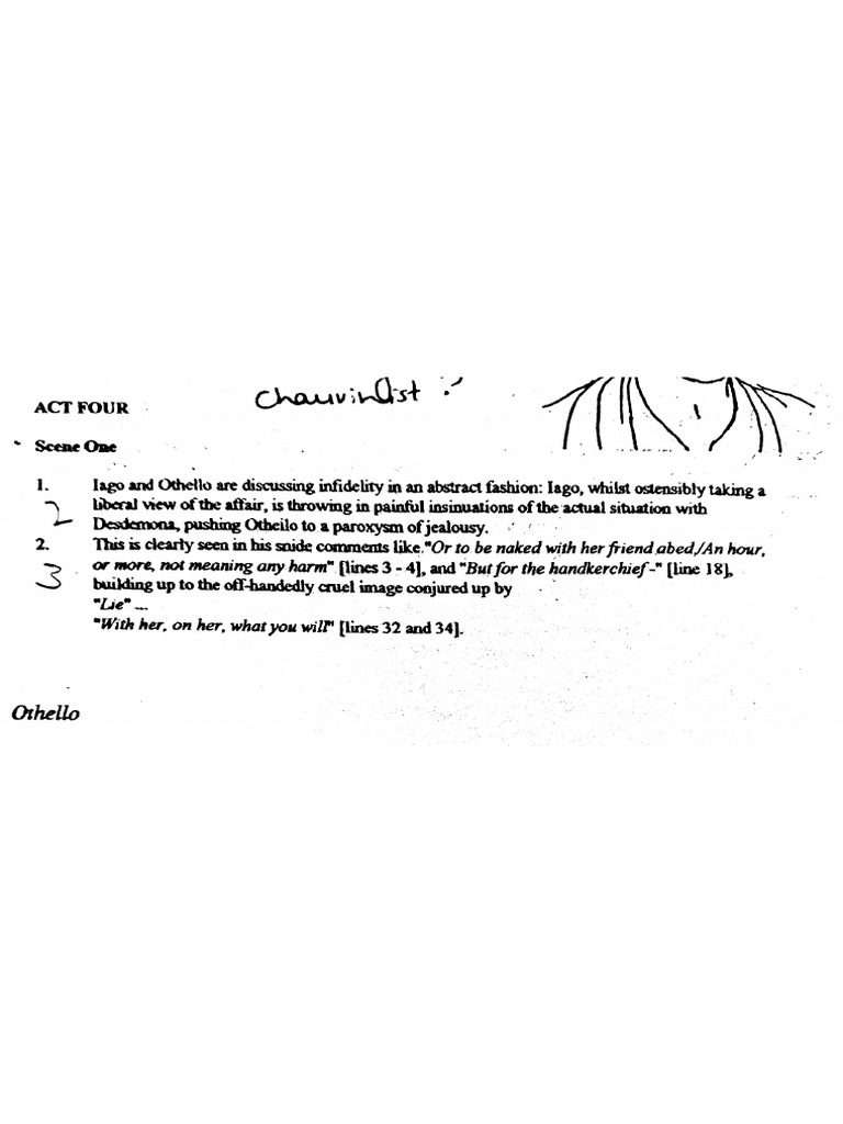Othello Act 4 Memo | PDF