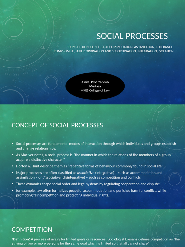 Social Processes | PDF | Cultural Assimilation | Sociology