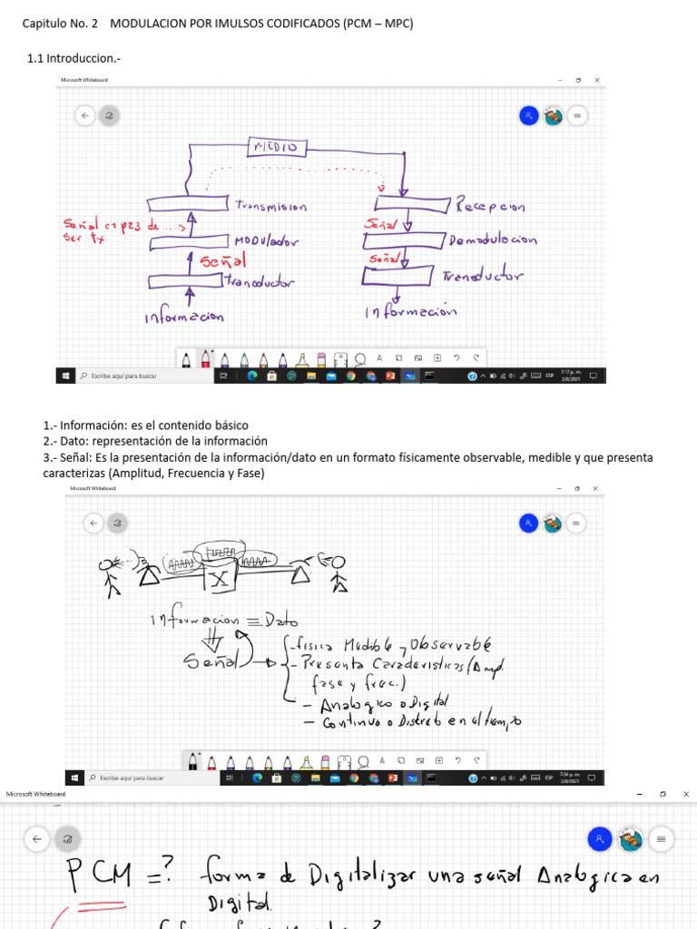 Capitulo No 2 Modulacion por pulso codificado PCM_2025 (1) | PDF | Muestreo (procesamiento de ...
