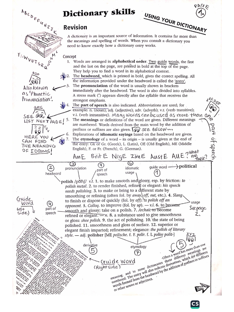 Dictionary Skills | PDF