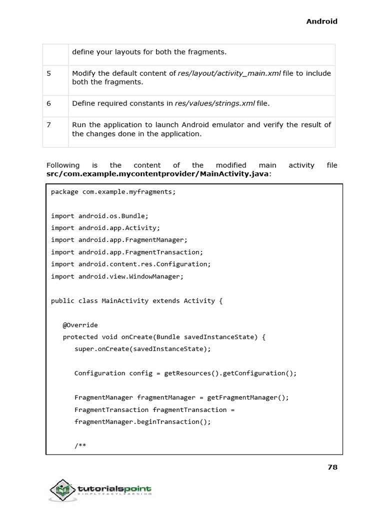 Android Tutorial 94 | PDF