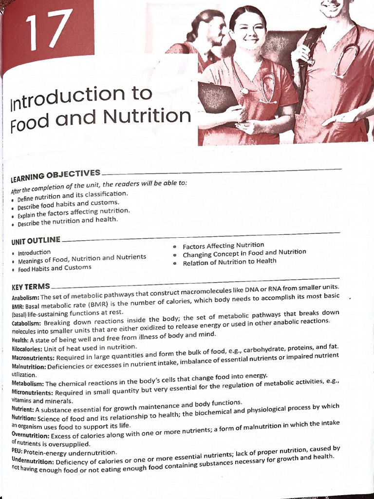 Nutrition 1 ST Unit | PDF