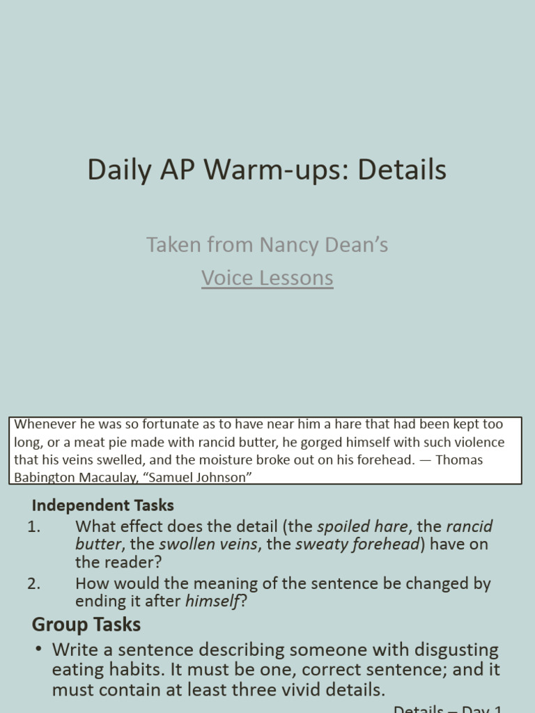 Daily AP Warm-Ups - Details | PDF