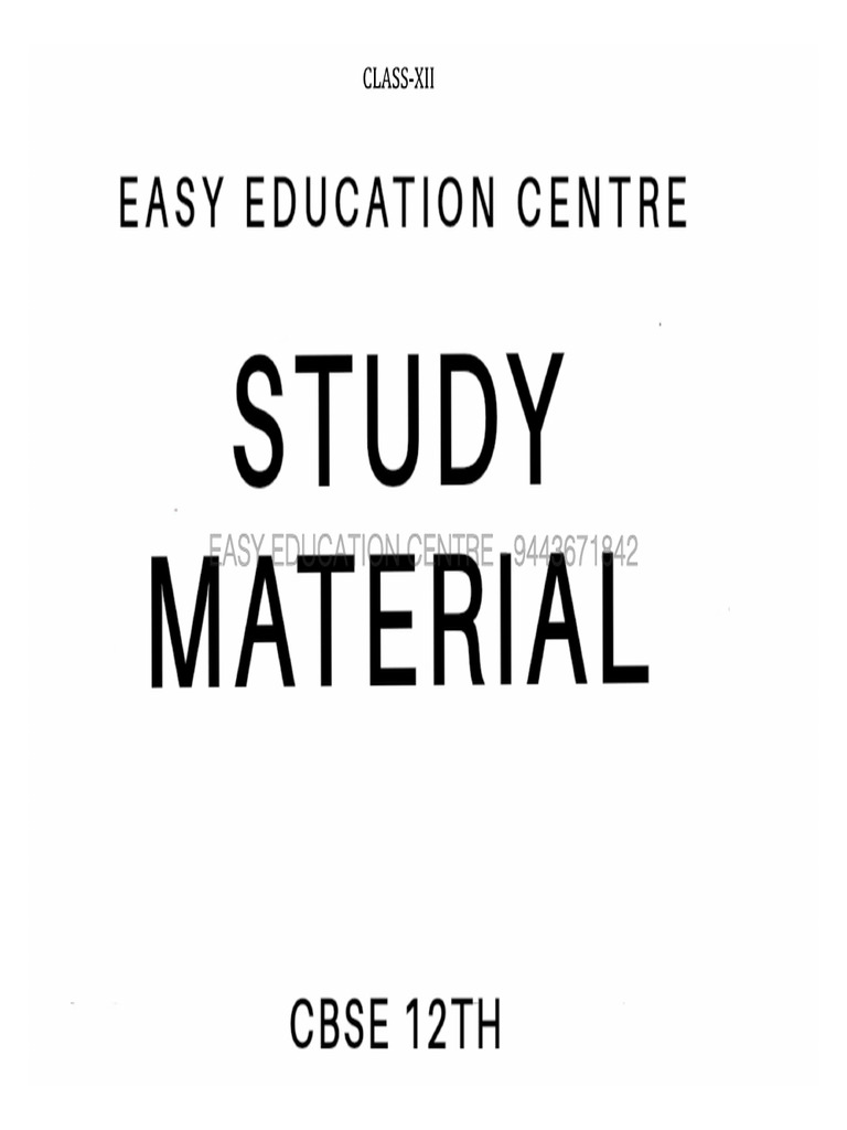 Study Materials | PDF