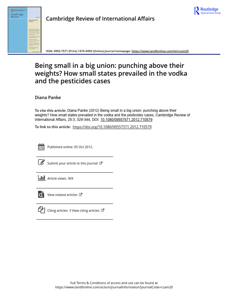 Being Small in A Big Union | PDF | Vodka