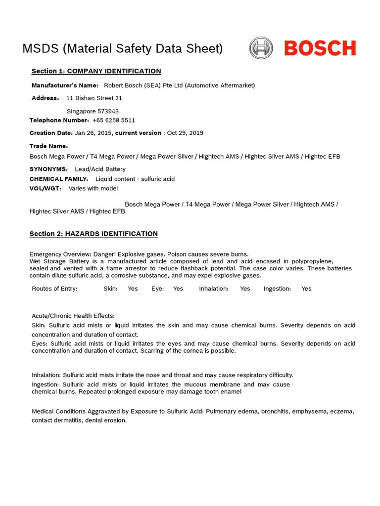 MSDS For MP, Hightec - 2019 - COO Korea | PDF | Combustion | Firefighting