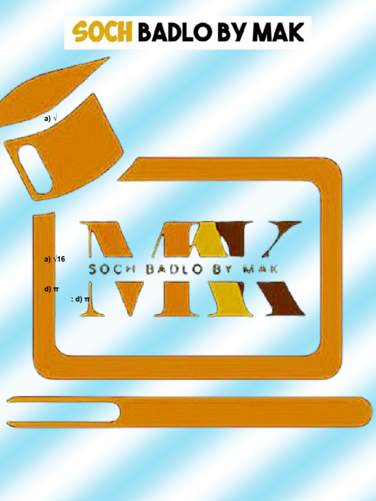 9th Maths Mcqs | PDF | Rational Number | Numbers