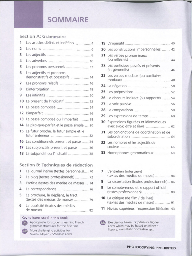 French B Grammar N Skills Workbook | PDF