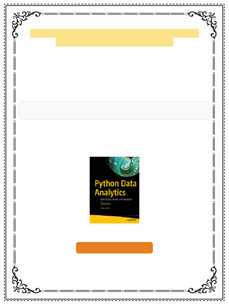 Python Data Analytics: With Pandas, NumPy, and Matplotlib, 3rd Edition Fabio Nelli sample | PDF ...