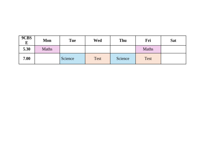 9 CBSE Schedule | PDF